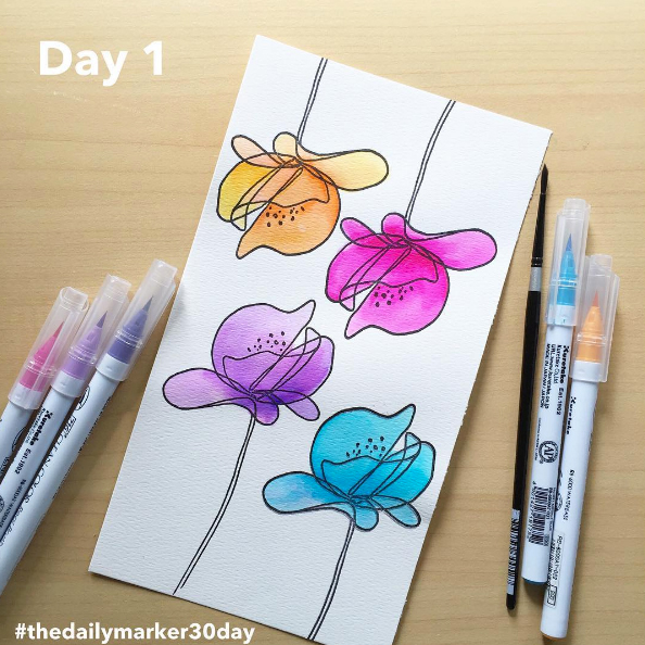 30 Day Coloring Challenge Blog Hop | Kreative Kymona