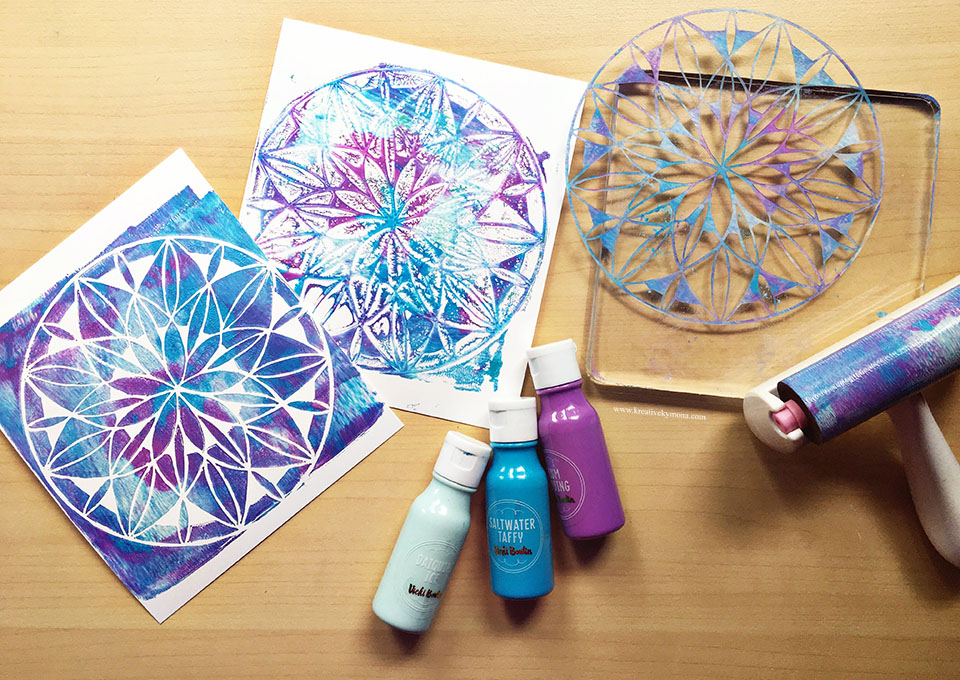 Mono Prints with a Gel Press Plate | Kreative Kymona